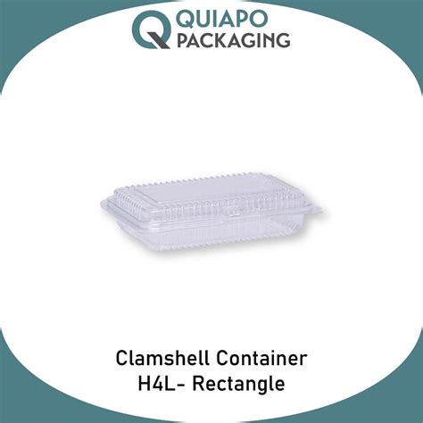 Clamshell Container Ops H4l Rectangle Clear 10 Pcs Shopee Philippines