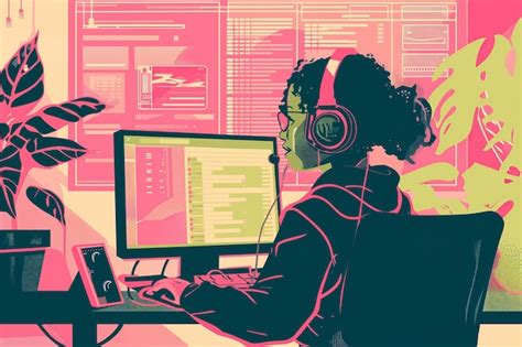 Premium Ai Image Techsavvy Content Developer At Work