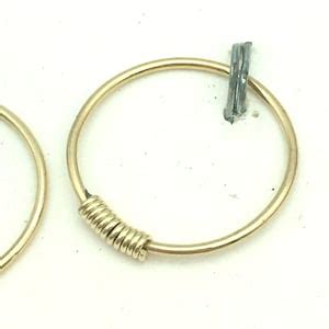 Vintage 14k Self Piercing Sleeper Earrings Nose Ring Etsy
