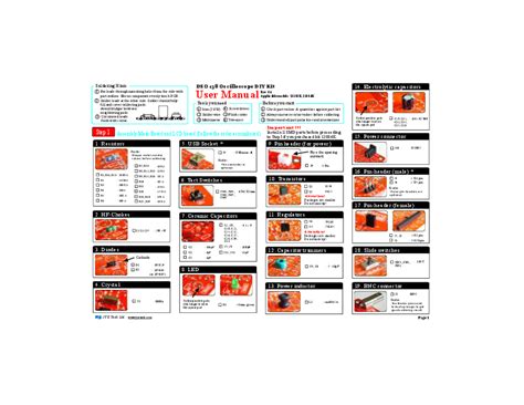 Diy Dso138 Oscilloscope User Manual And Soldering Tips