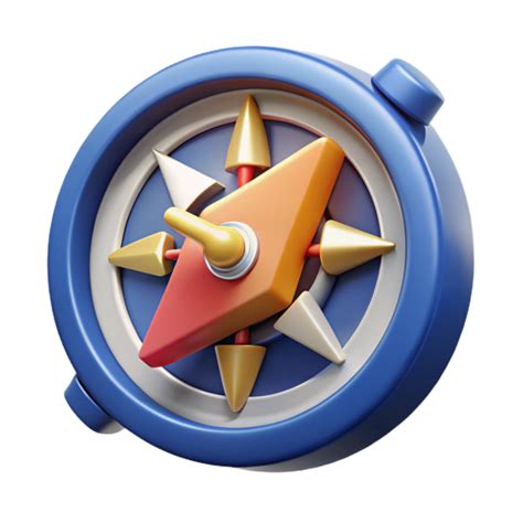 3d Compass Navigation Icon Guiding Direction 56085806 Png