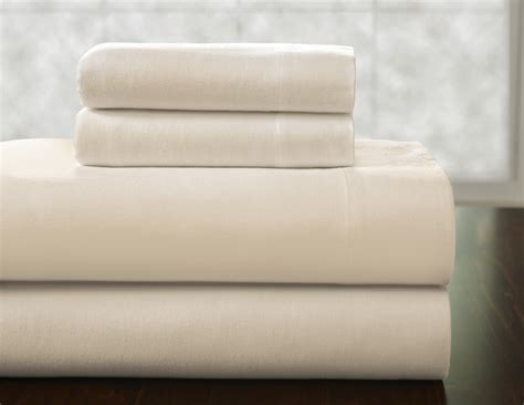 Pointehaven Heavy Weight Solid Flannel 100 Percent Cotton Sheet Set