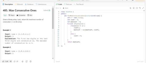 Day 71 Of 100daysofcode Challenge How To Solve Max Consecutive Ones Aditya Sachdeva Posted