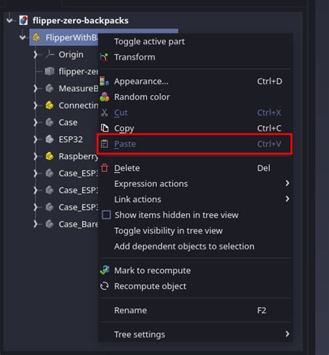 Problem Can T Paste Into The Model Tree In A KDE Wayland Session