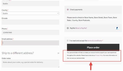 Woocommerce Add Content Under Place Order Button Checkout