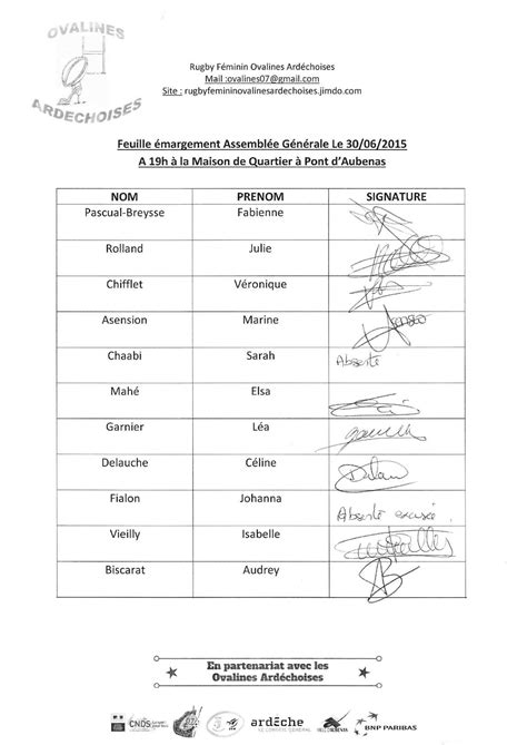 Calaméo Feuille émargement Ag 2015