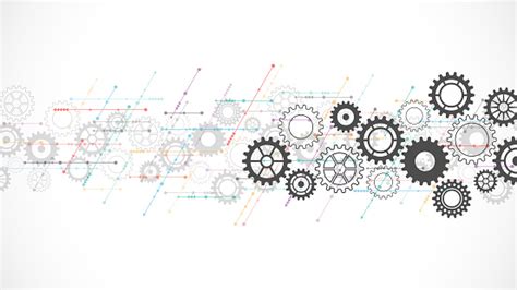 톱니바퀴와 기어 휠 메커니즘 하이테크 디지털 기술 및 엔지니어링 설계를 위한 개념과 아이디어 기계 공학의 추상적 기술적 배경 기계 공학에 대한 스톡 벡터 아트 및 기타