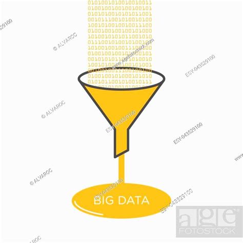 Big Data Analysis Filter Funnel Illustration Flat Stock Photo Picture And Low Budget Royalty