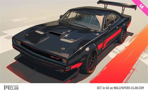 Black 1970 Dodge Charger Wallpaper