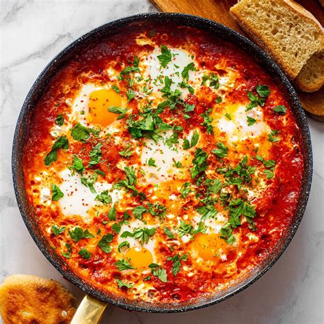 Shakshuka Eggs Poached In Spiced Tomato Sauce