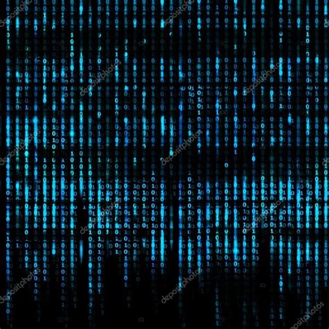 Blue Matrix Abstract Binary Code Screen Background
