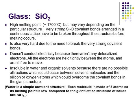 Why Does Silicon Dioxide Have High Melting Point