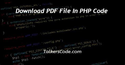 download pdf file in php code