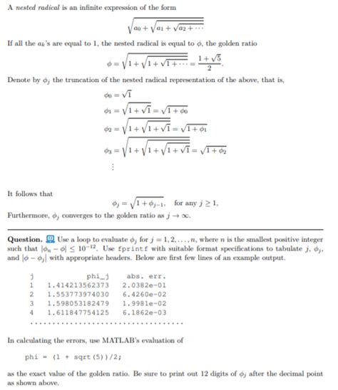 Solved A Nested Radical Is An Infinite Expression Of The