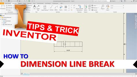 Inventor How To Dimension Break Line YouTube