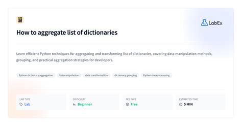 How To Aggregate List Of Dictionaries Labex
