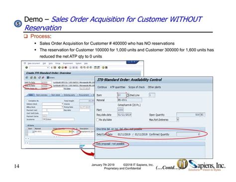 Sap Sales Order Processing With Customer Reservations Pdf Computer