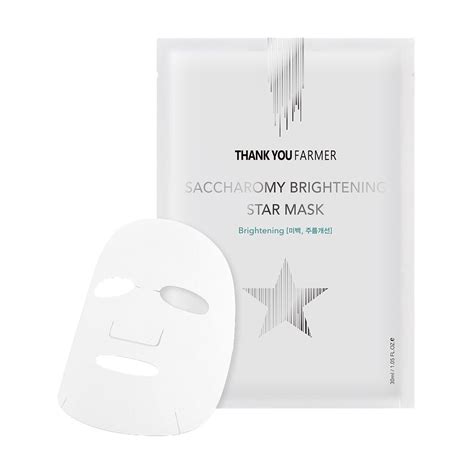 Тканинна маска для обличчя Thank You Farmer Saccharomy Brightening Star Mask для сяяння шкіри