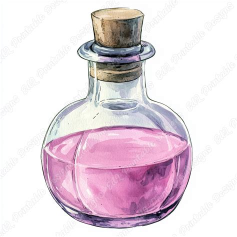 20 Potion Bottles Clip Art Printable Image Witch Potion Bottle