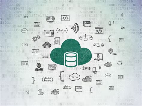 Cloudenabled Database On Digital Paper Background A Conceptual Visual Representation Of Modern