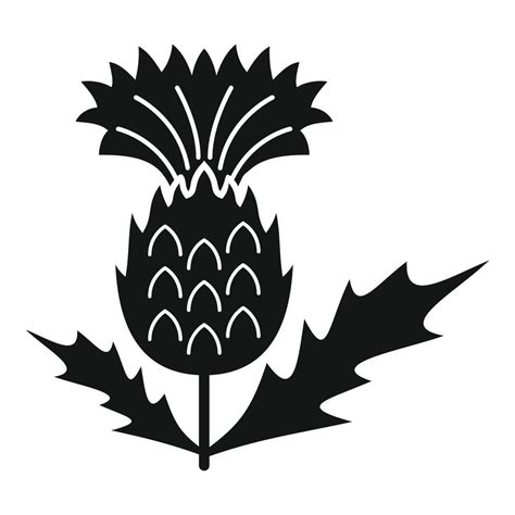 Stem Thistle Icon Simple Vector Flower Plant 15156996 Vector Art At