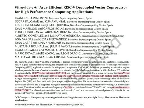Ogawa Tadashi On Twitter Vitruvius An Area Efficient Riscv Decoupled Vector