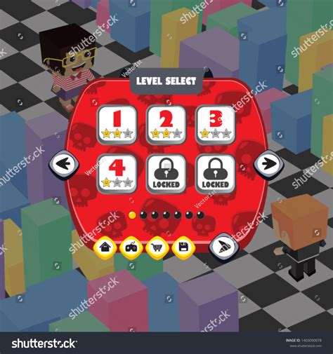 Game Ui Menu Application Mobile App เวกเตอร์สต็อก ปลอดค่าลิขสิทธิ์ 1403090078 Shutterstock