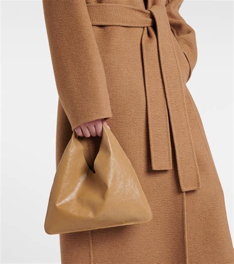 The Row Bindle Small Leather Tote Bag In Brown Modesens