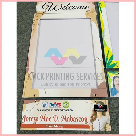 Customized Class Program Door Name Plateclass Program Holderclassroom Holder Portrait Style