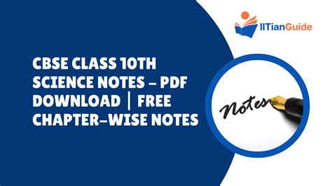 CBSE Class Th Science Notes PDF Download Free Chapter Wise Notes