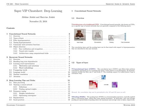 Super Cheatsheet Deep Learningpdf