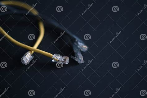 The Image Showcases Network Cables Essential For High Speed Data Transmission Reflecting The