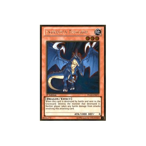 Yu Gi Oh Card Pgld En071 Exploder Dragon Gold Rare Chaos Cards