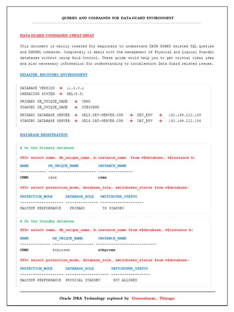 Oracle Data Guard Cheat Sheet A Must Have For Dbas 1745608429 Pdf
