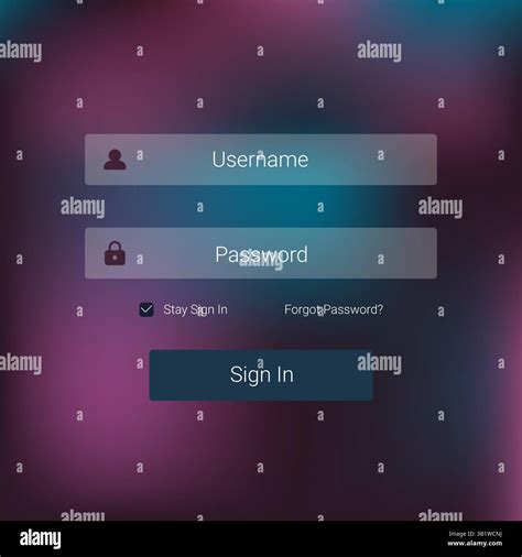 Elegant Login Form Template With A Soft Blur Gradient Background In Purple And Teal Tones