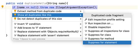Analyze Duplicates Intellij Idea Documentation