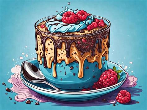 Premium Ai Image Mug Cake Recipe Vector
