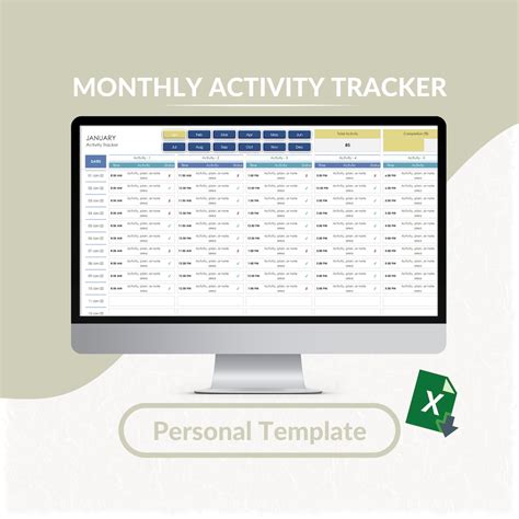 Monthly Activity Tracker Excel Template At Myrtle Jackman Blog