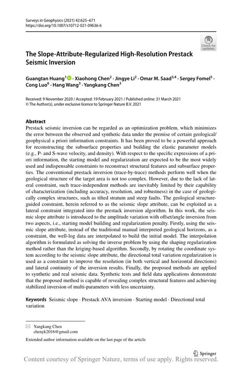 The Slope Attribute Regularized High Resolution Prestack Seismic