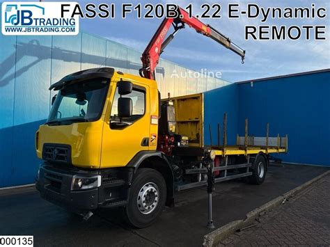 Renault C 320 Euro 6 Fassi Remote Flatbed Truck For Sale Netherlands Ede Ba44309