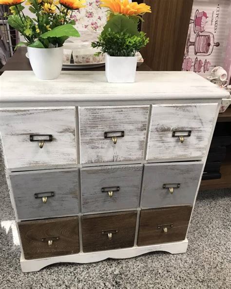 Дървено помощно шкафче с 9 чекмеджета Шкаф | Мебели за дома и офиса ...