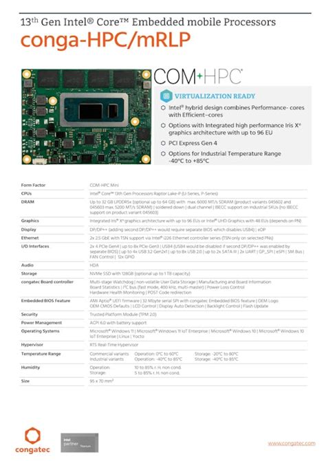 Com Hpc Mini Conga Hpcmrlp データシート コンガテックジャパン株式会社 のカタログ無料ダウンロード