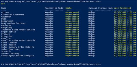 PowerShell For SSAS Multidimensional