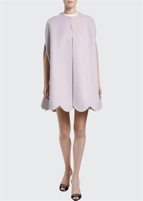 Valentino Wool Cashmere Scalloped Cape Bergdorf Goodman
