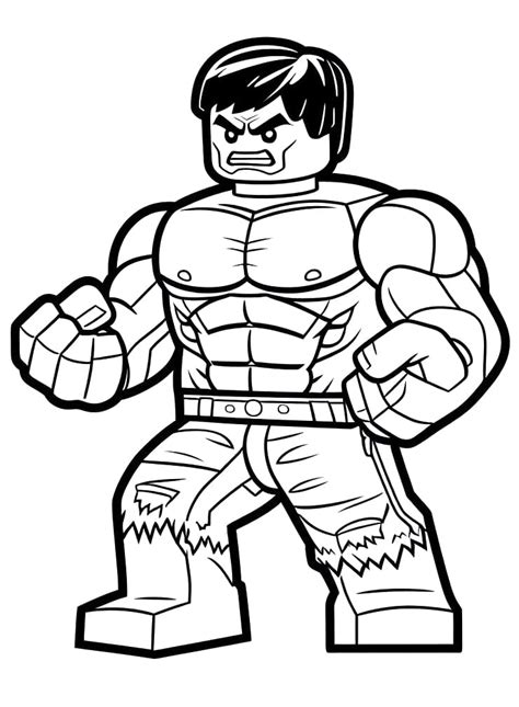 Lego Hulk Coloring Sheet