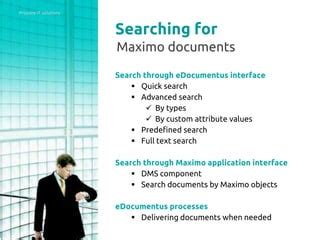 EDocumentus For IBM Maximo PDF Desktop Publishing Computer Software And Applications