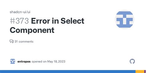 error in select component · issue 373 · shadcn ui ui · github