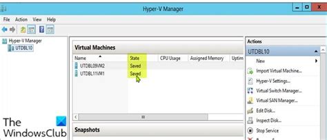 Hyper V Virtual Machine Stuck In Saved State