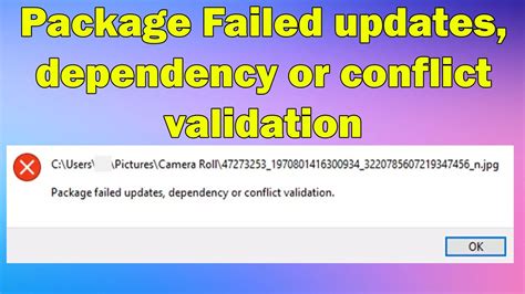 Fix Package Failed Updates Dependency Or Conflict Validation Windows