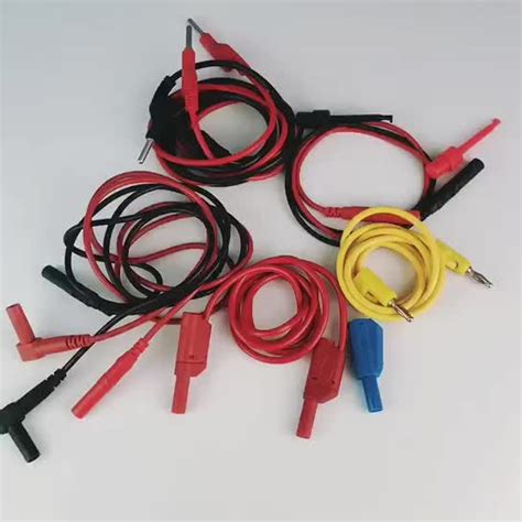1m Silicone Electrical Test Wire 1000v 15a Stackable Banana To Banana Test Leads 4mm Banana